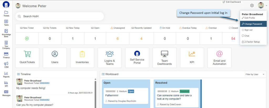 System Access & Logins - houseonthehill.com